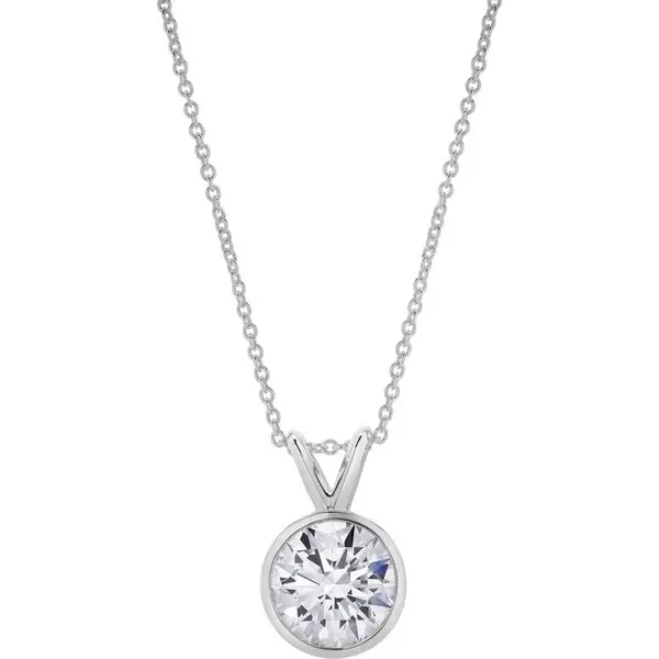 LUVMYJEWELRY Astral 14k Gold Lab Grown Diamond Pendant Necklace - 14k White Gold