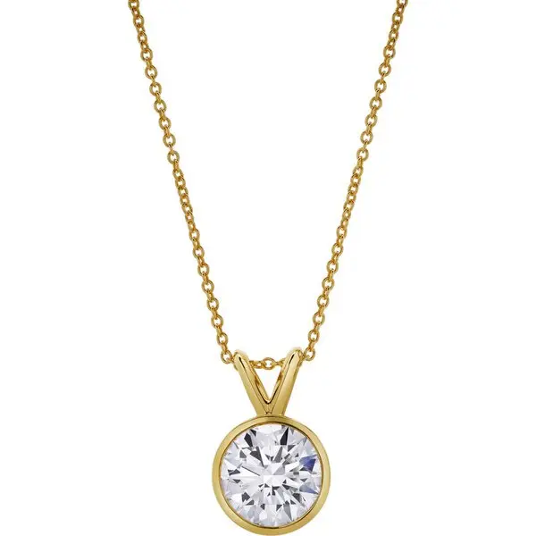 LUVMYJEWELRY Astral 14k Gold Lab Grown Diamond Pendant Necklace - 14k Yellow Gold