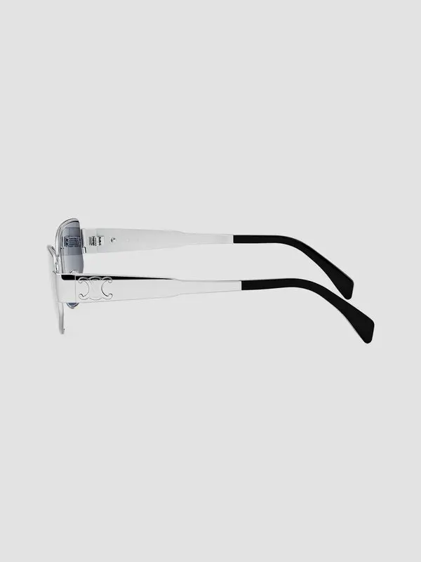 Celine Triomphe 55mm Cat-eye Sunglasses - Blue Silver