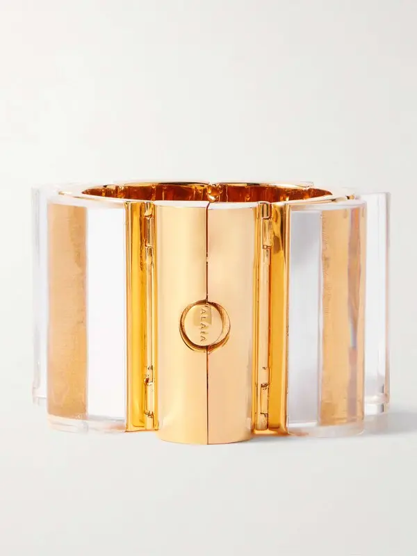 Alaïa Stacking Tube -tone And Resin Bracelet