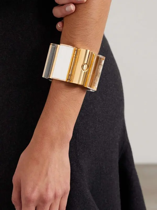 Alaïa Stacking Tube -tone And Resin Bracelet