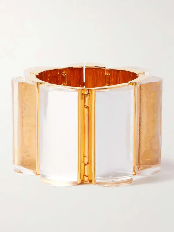 Alaïa Stacking Tube -tone And Resin Bracelet