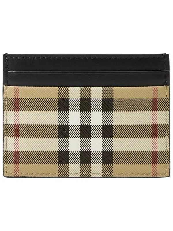 Burberry Card Holder 'check - Beige