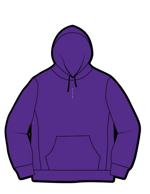 Supreme Micro Logo Hooded Sweatshirt - Purple
