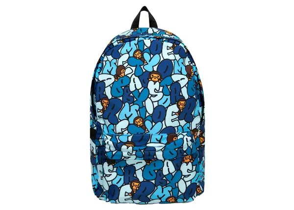 A Bathing Ape Baby Milo All Friends Large Backpack - Blue