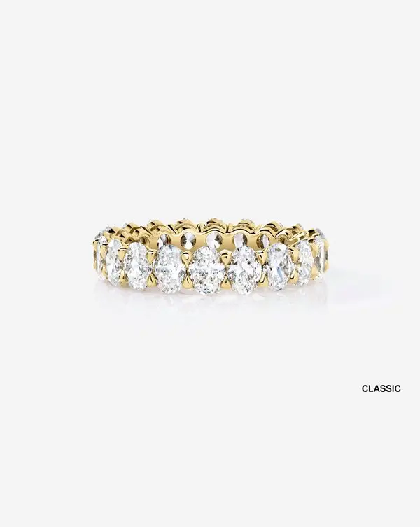 Ring Concierge Oval Diamond Eternity Band - 14k Yellow Gold