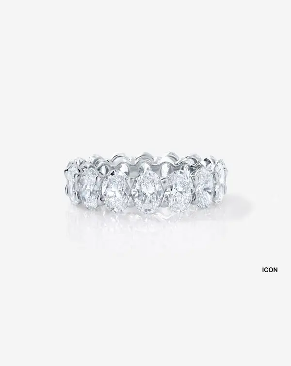 Ring Concierge Oval Lab Diamond Eternity Band - Platinum