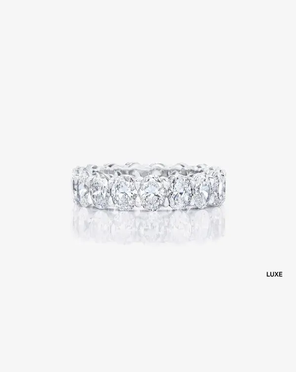 Ring Concierge Oval Lab Diamond Eternity Band - Platinum