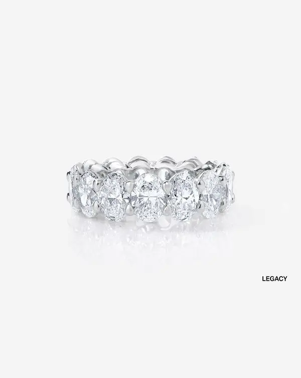 Ring Concierge Oval Lab Diamond Eternity Band - Platinum