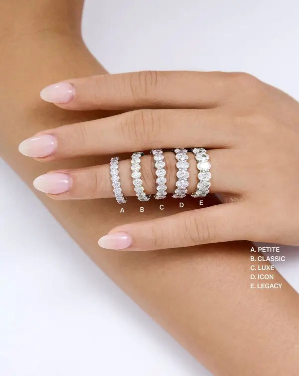 Ring Concierge Oval Diamond Eternity Band - Platinum
