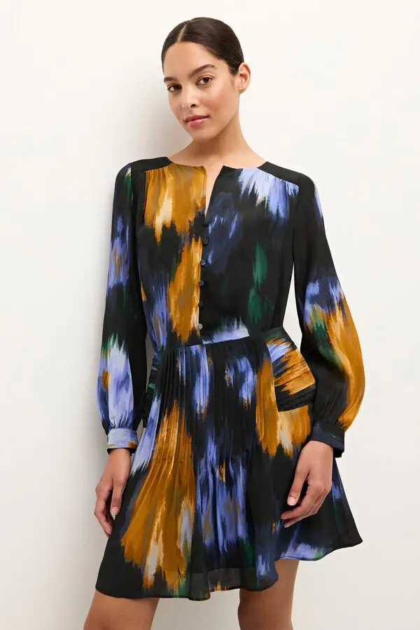MARIE OLIVER Vera Printed Silk Dress