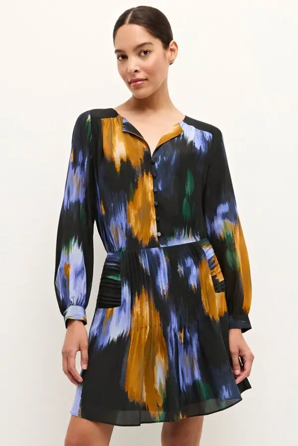MARIE OLIVER Vera Printed Silk Dress