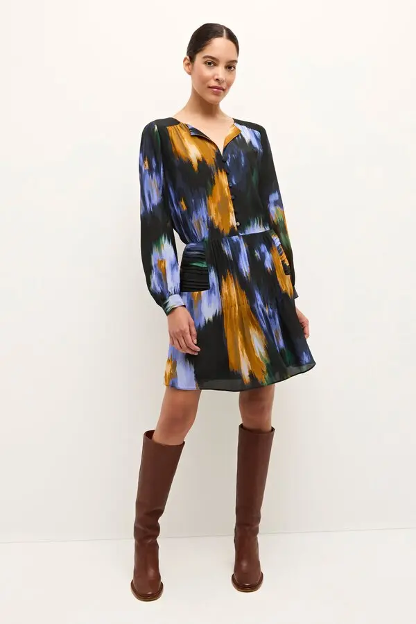 MARIE OLIVER Vera Printed Silk Dress