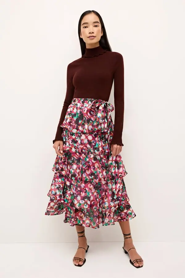 MARIE OLIVER Adler Printed Midi Skirt