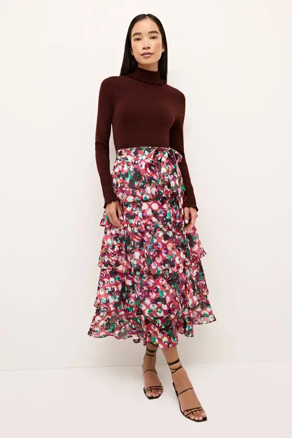 MARIE OLIVER Adler Printed Midi Skirt