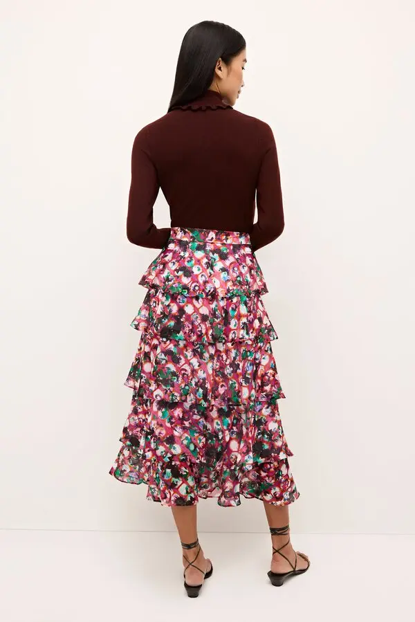 MARIE OLIVER Adler Printed Midi Skirt