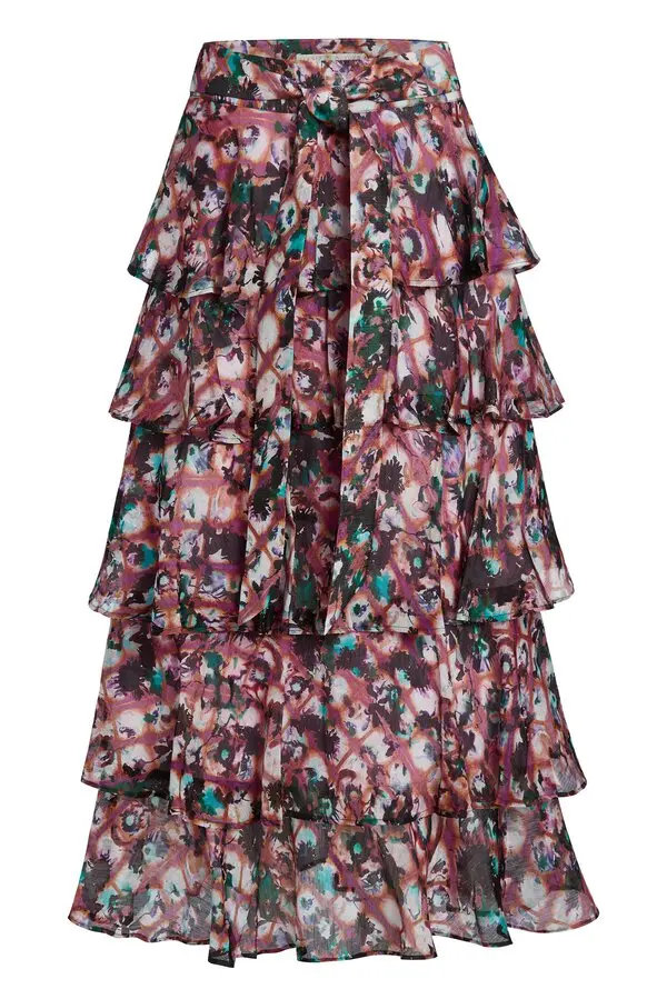 MARIE OLIVER Adler Printed Midi Skirt