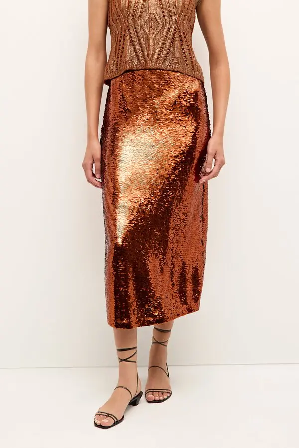 MARIE OLIVER Wray Pencil Skirt - Cinnamon