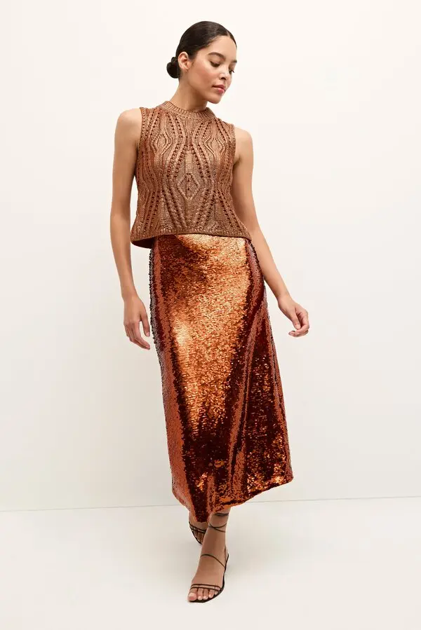 MARIE OLIVER Wray Pencil Skirt - Cinnamon