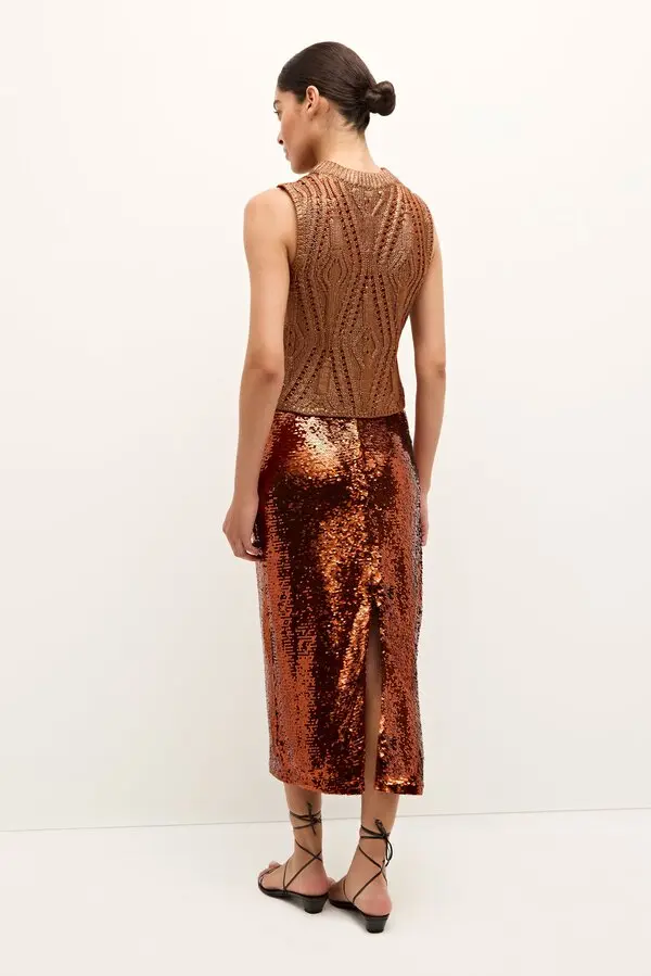 MARIE OLIVER Wray Pencil Skirt - Cinnamon