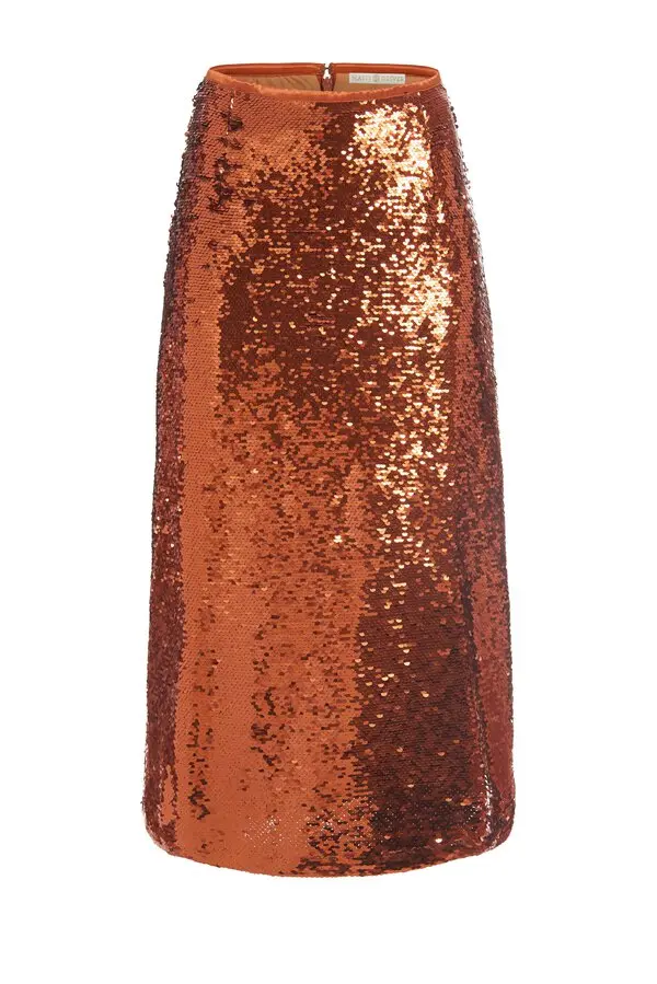 MARIE OLIVER Wray Pencil Skirt - Cinnamon