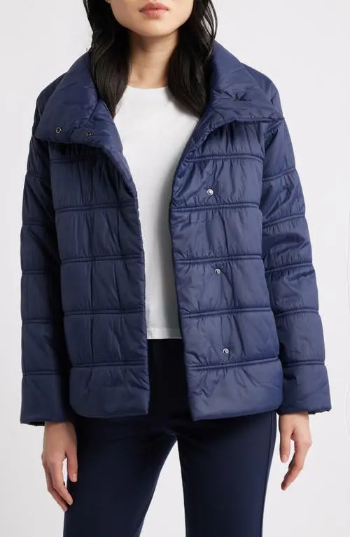 Eileen Fisher High Collar Puffer Coat