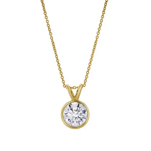 LUVMYJEWELRY 14k Gold 1.5ct Lab Grown Diamond Pendant Necklace - 14k Yellow Gold
