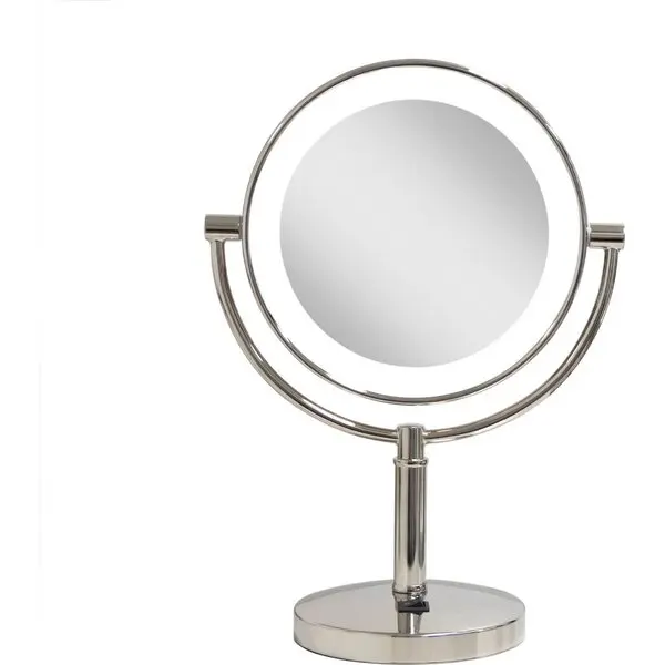 ZADRO Laguna Lighted Makeup Mirror With 10x/1x Magnifications - Polished Nickel