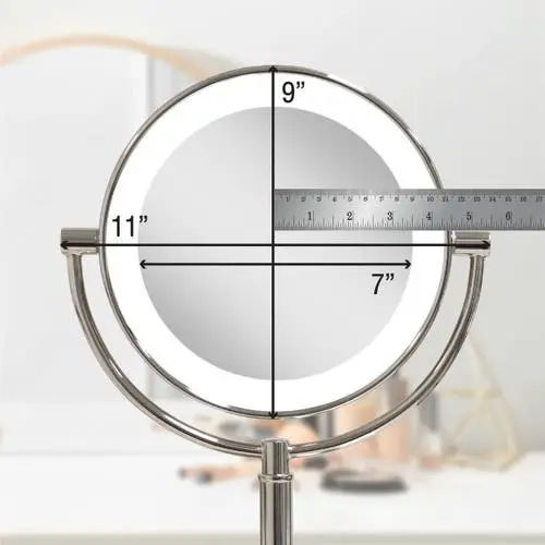 ZADRO Laguna Lighted Makeup Mirror With 10x/1x Magnifications - Polished Nickel