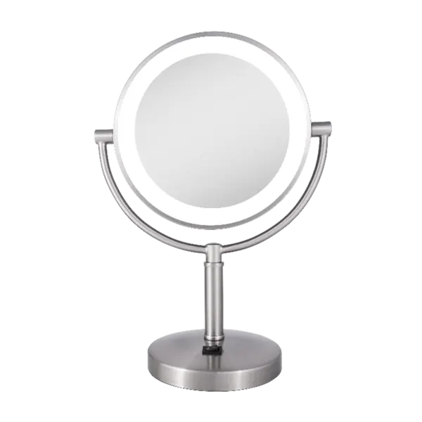 ZADRO Laguna Lighted Makeup Mirror With 10x/1x Magnifications - Satin Nickel