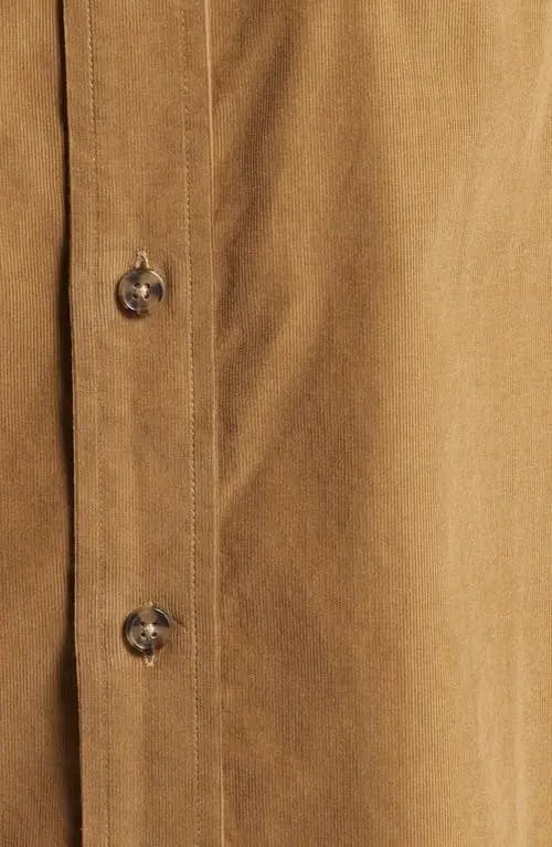 SCHOTT Pinwale Corduroy Button Down Shirt - Khaki