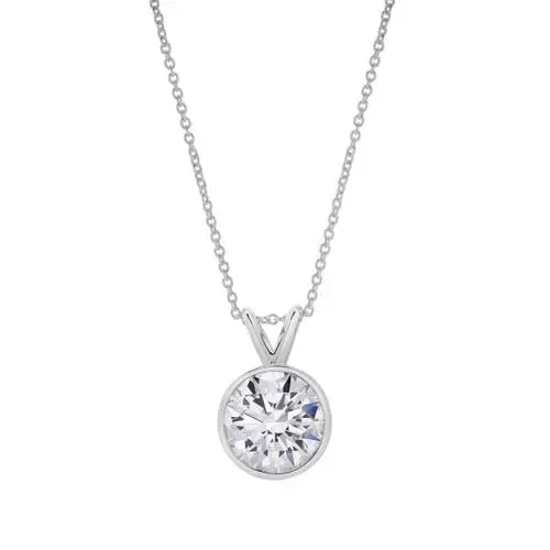 LUVMYJEWELRY Astral 14k Gold Lab Grown Diamond Pendant - 14k White Gold
