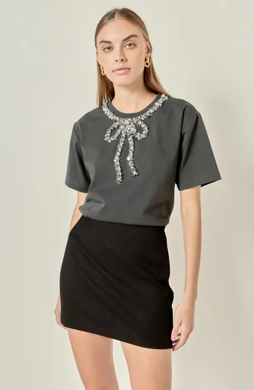 English Factory Embellished Bow Top