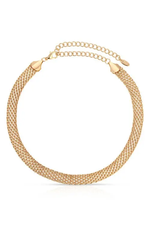 Ettika Mesh Link Necklace - Gold