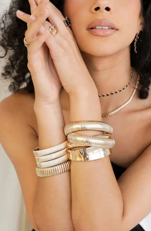 Ettika Set Of Bangle Bracelets - Gold