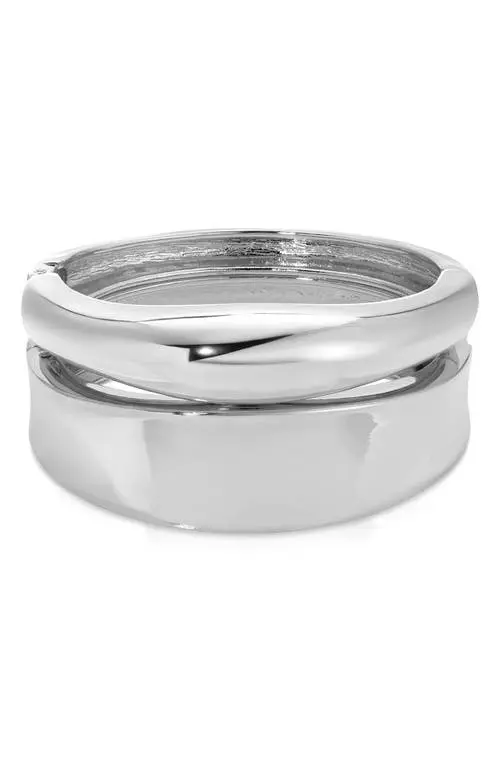 Ettika Set Of Bangle Bracelets - Silver