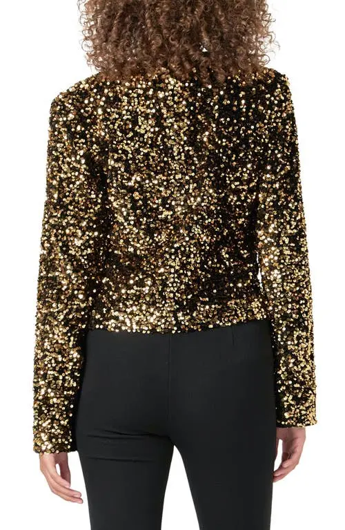 Endless Rose Sequin Padded Shoulder Jacket