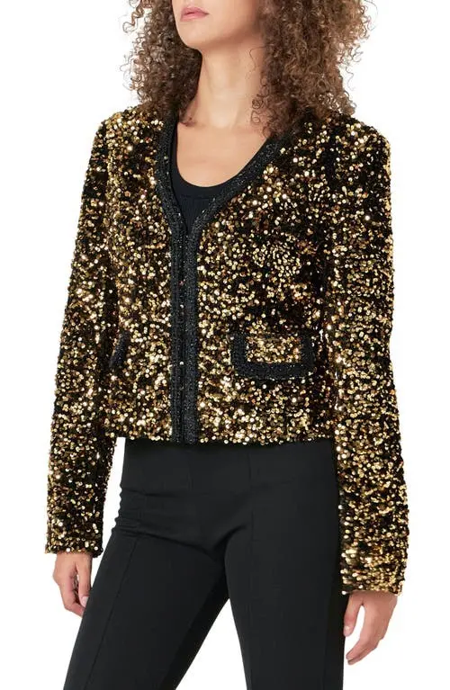 Endless Rose Sequin Padded Shoulder Jacket