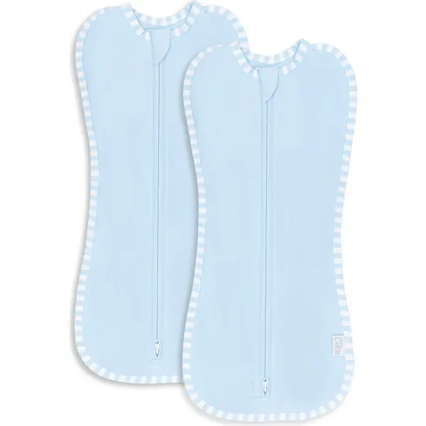 COMFY CUBS Easy Zipper Swaddle Blankets - Blue