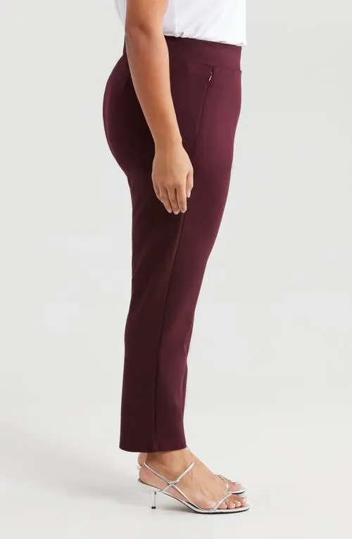 Universal Standard Smart Ponte Pants - Black Cherry