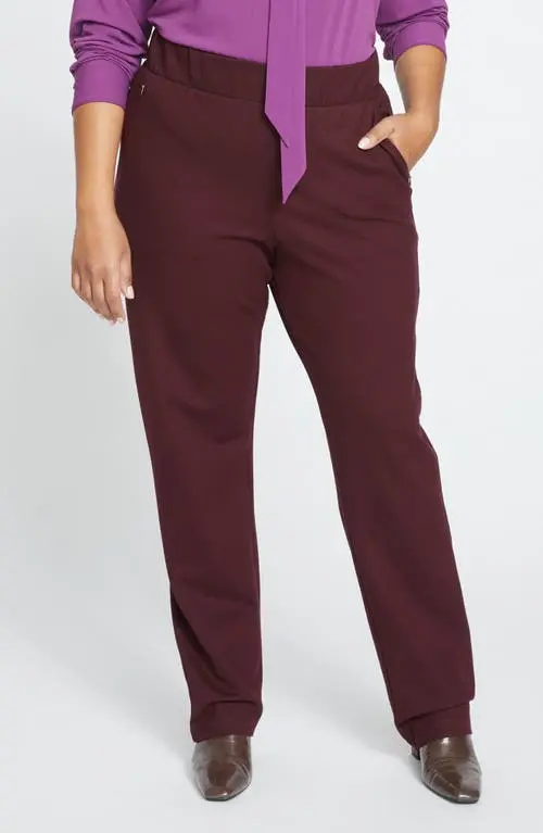 Universal Standard Smart Ponte Pants - Black Cherry