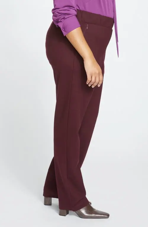 Universal Standard Smart Ponte Pants - Black Cherry