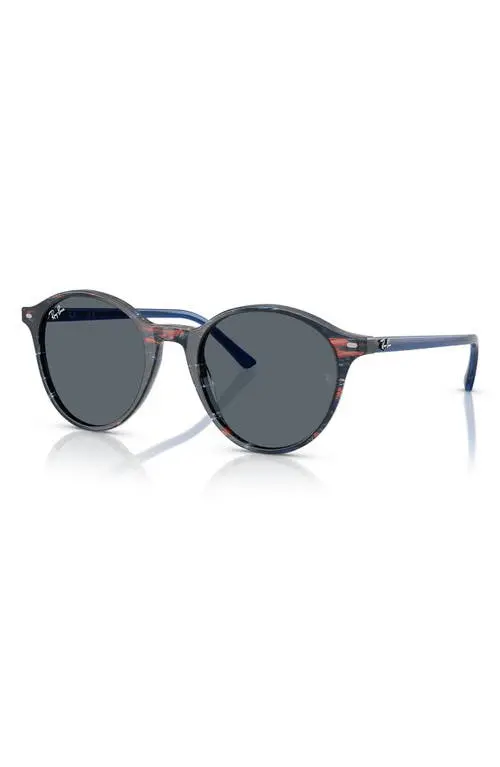 Ray-ban Phantos 53mm Round Sunglasses - Blue