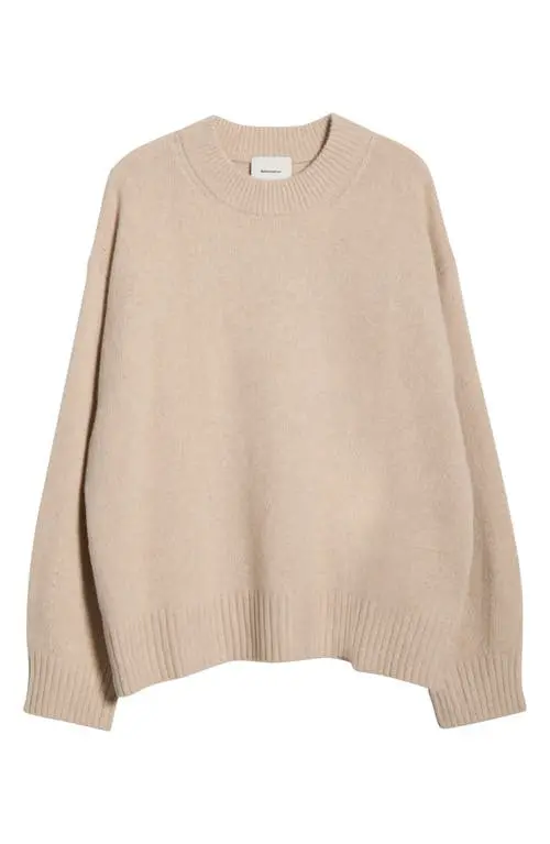 REFORMATION Cove Oversized Crewneck Cashmere Blend Sweater - Wheat