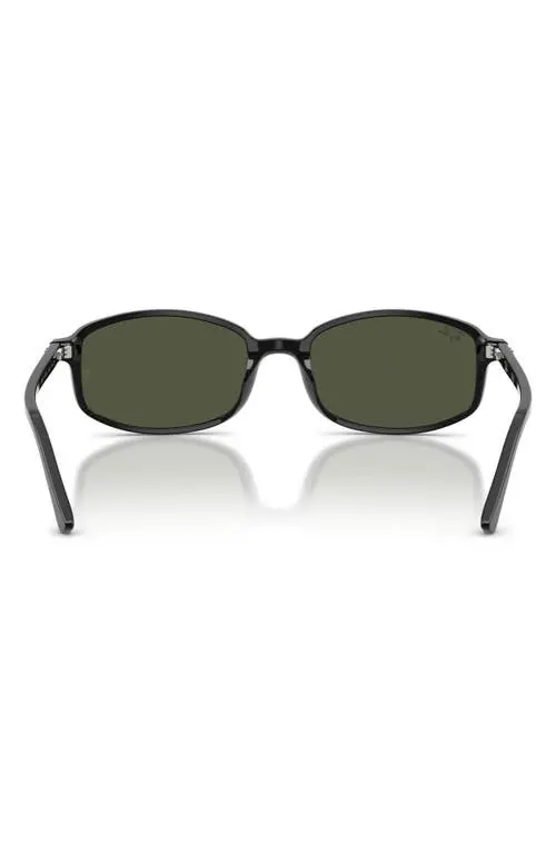 Ray-ban 56mm Square Frame Sunglasses - Black/green