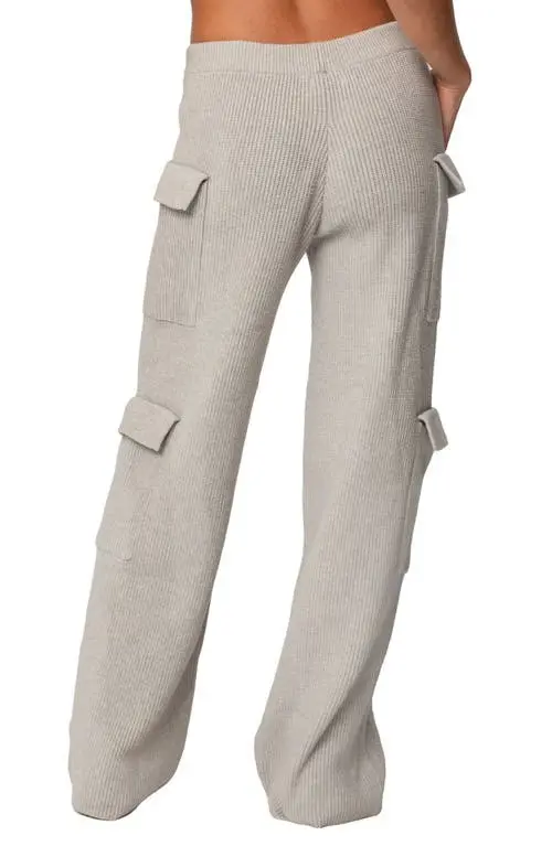 EDIKTED Wynter Low Rise Drawstring Cargo Sweater Pants