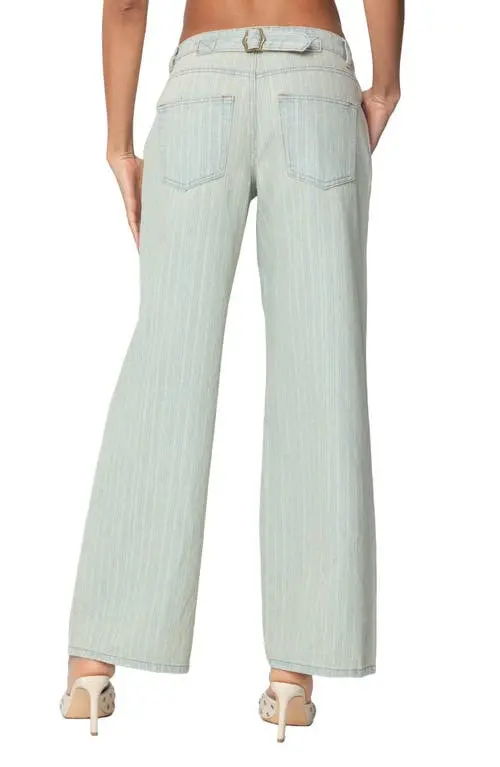 EDIKTED Lannah Textured Wide Leg Jeans