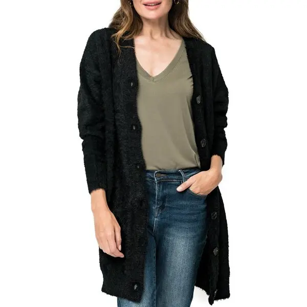 GIBSONLOOK Eyelash Cozy Cardigan