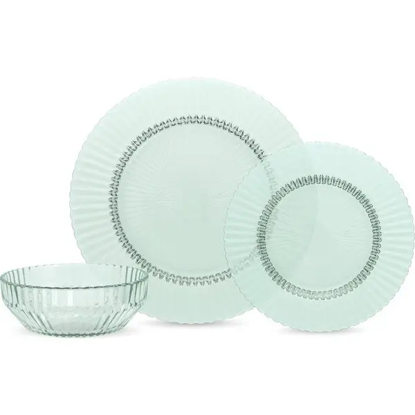 FORTESSA Archie 12-piece Glass Dinnerware Set - Verde
