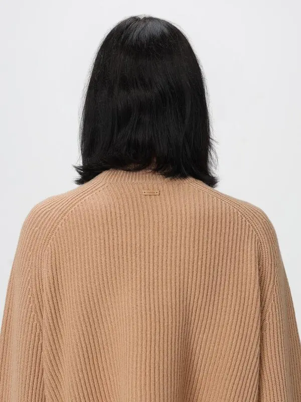 Max Mara Ribbed High Neck Sweater - Sangria